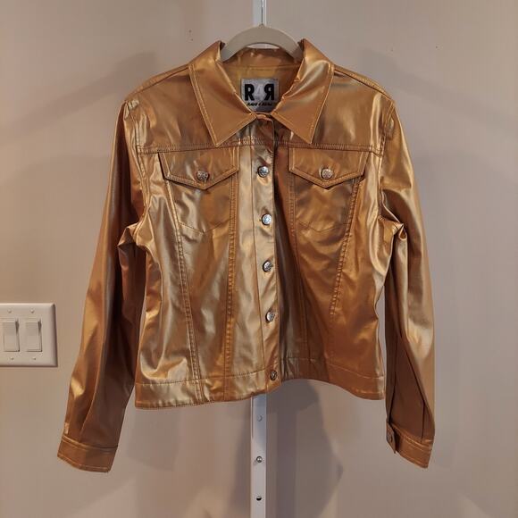 Rave 4 Real | Jackets & Coats | R4r Rave 4 Real Gold Faux Leather ...